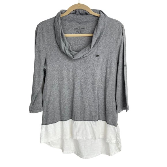 neon buddha | Tops | Neon Buddha Gray White High Low Three Quarter ...